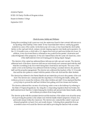 Hand Washing Lesson Plan - 1 ECED104 – Health, Safety and Nutrition for ...