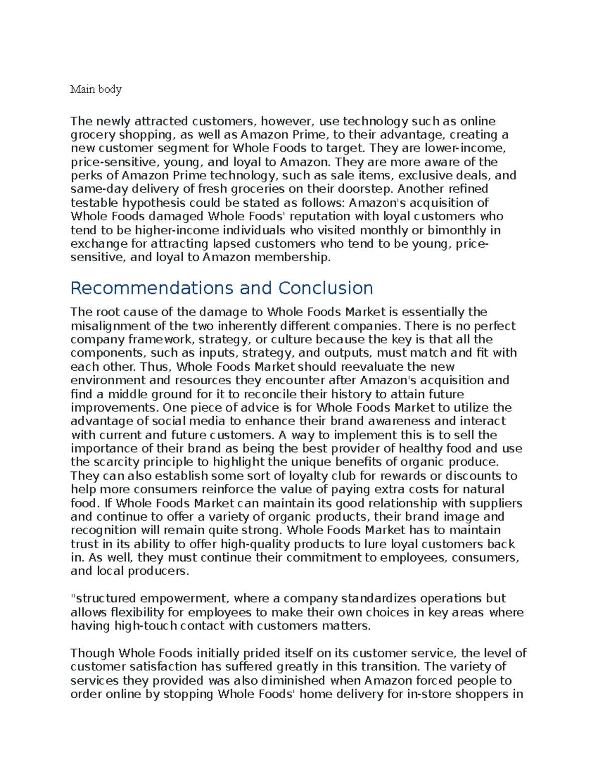 Business 3 - Main body The newly attracted customers, however, use ...