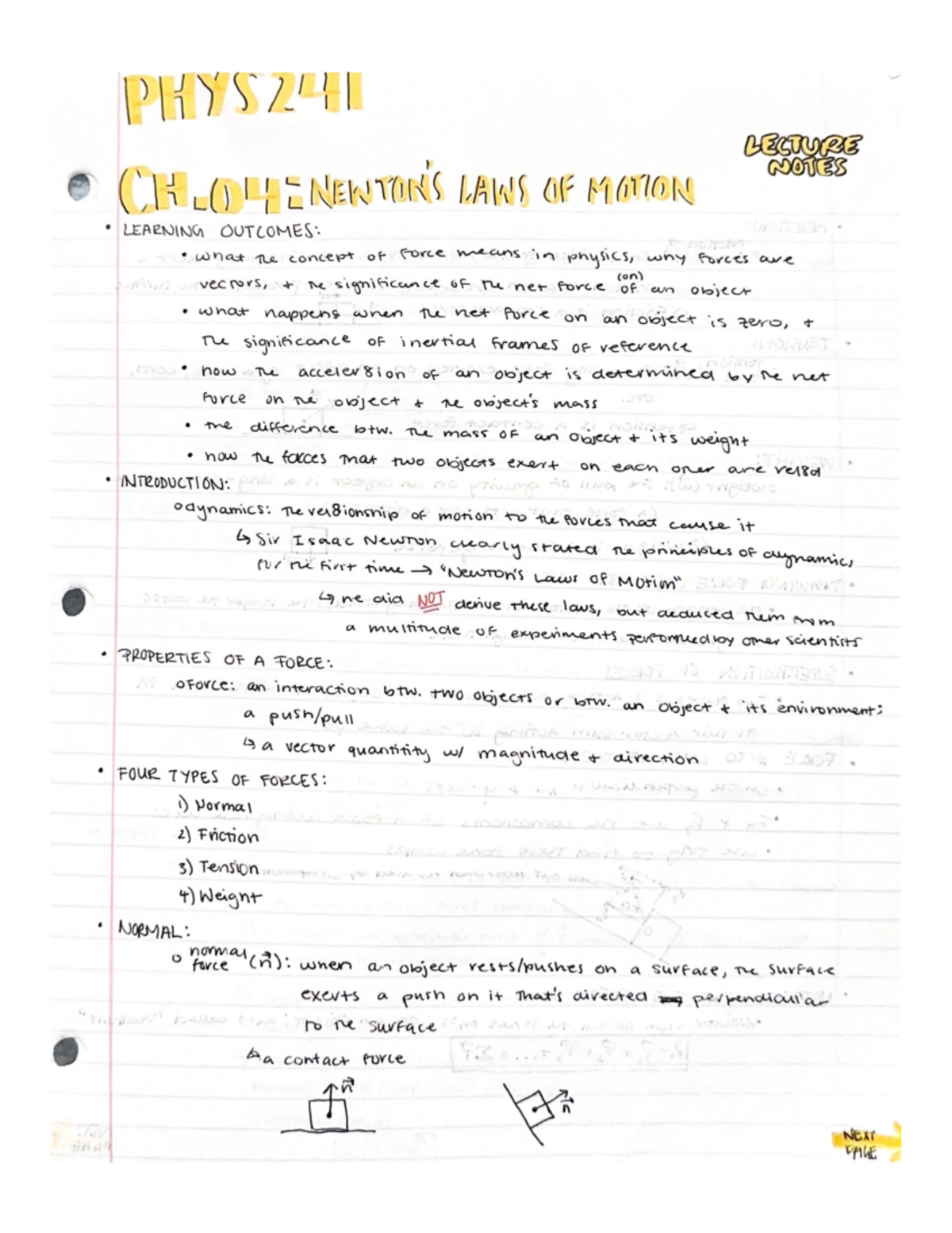 Phys241-Ch4Notes - Chapter 4 book notes for Phys241. - PHYS 241 - North ...
