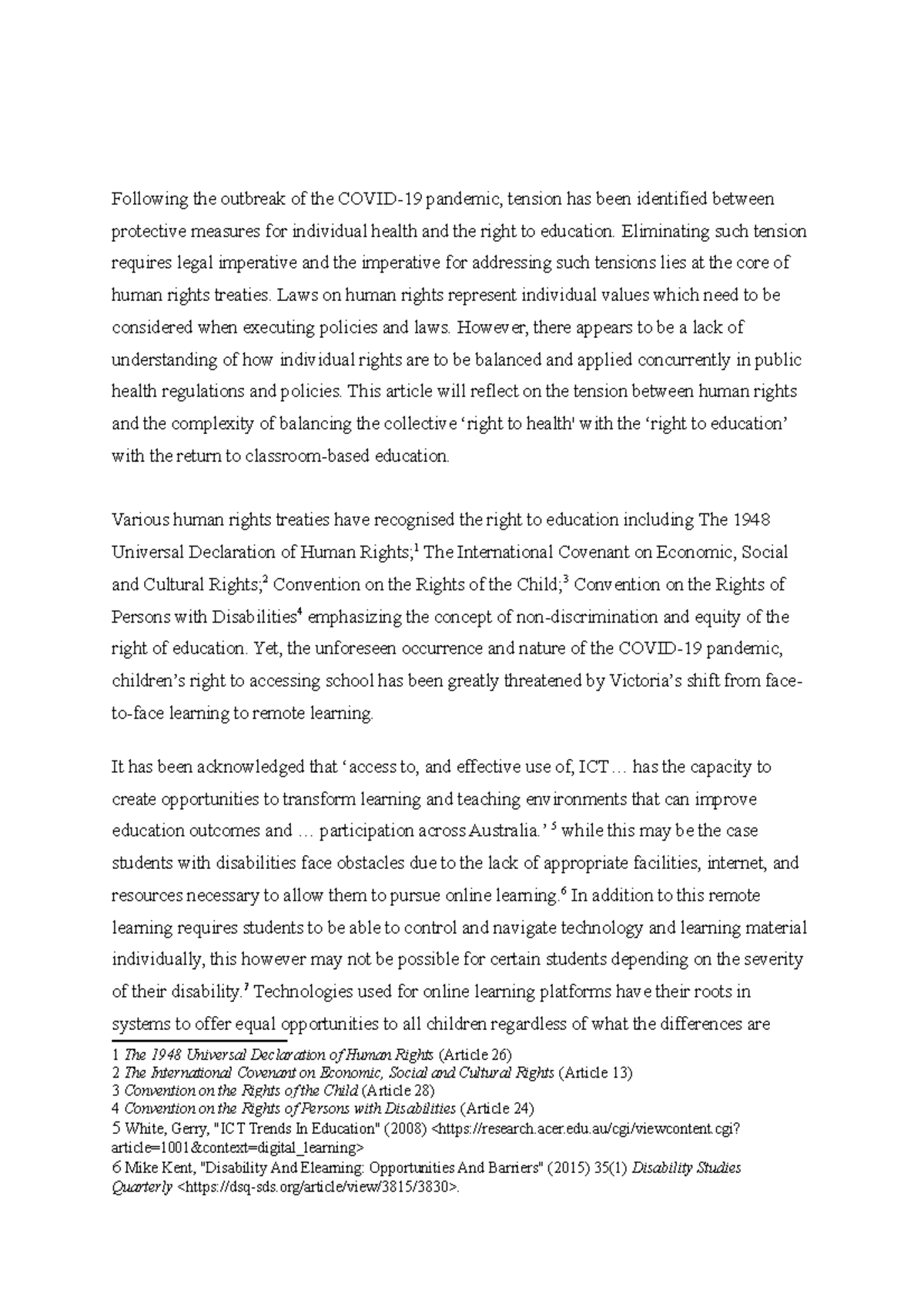 ICT and human rights - Following the outbreak of the COVID-19 pandemic ...