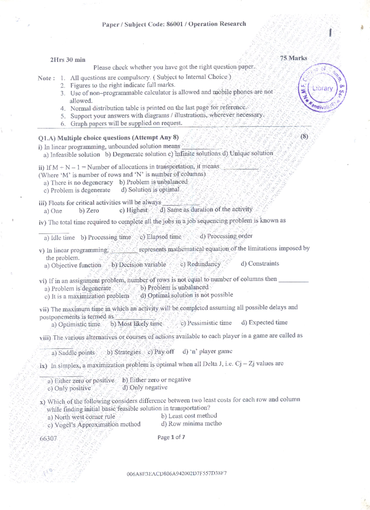 16714294639 - Operation Research - Studocu