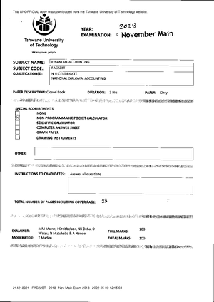 EPS Example Questions - Copy - CLASS EXAMPLE 1 The following information concerning Class ...