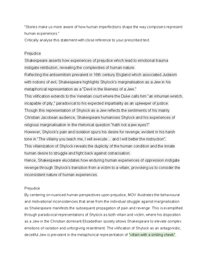 Common Module - Merchant of Venice Essay - Warning: TT: undefined ...