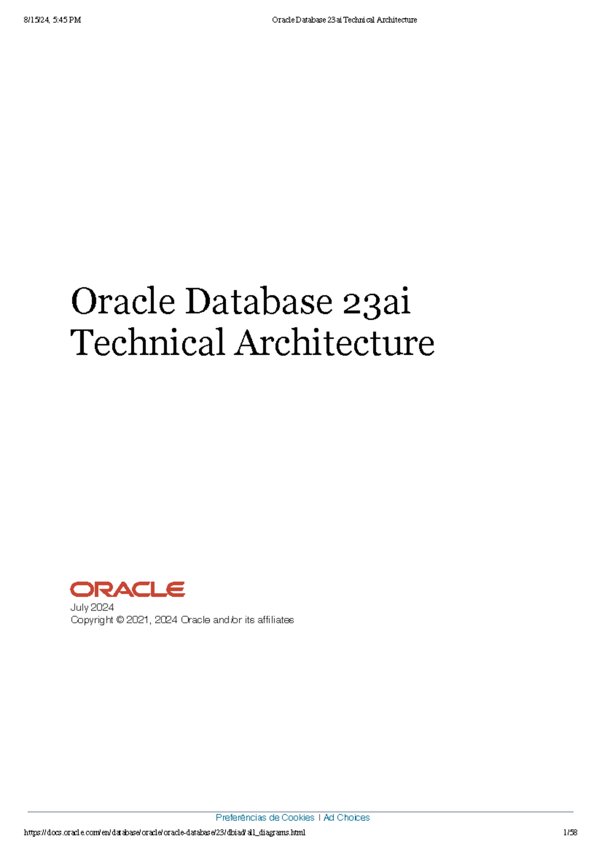 Oracle Database 23ai Technical Architecture - Oracle Database 23ai Technical Architecture July ...