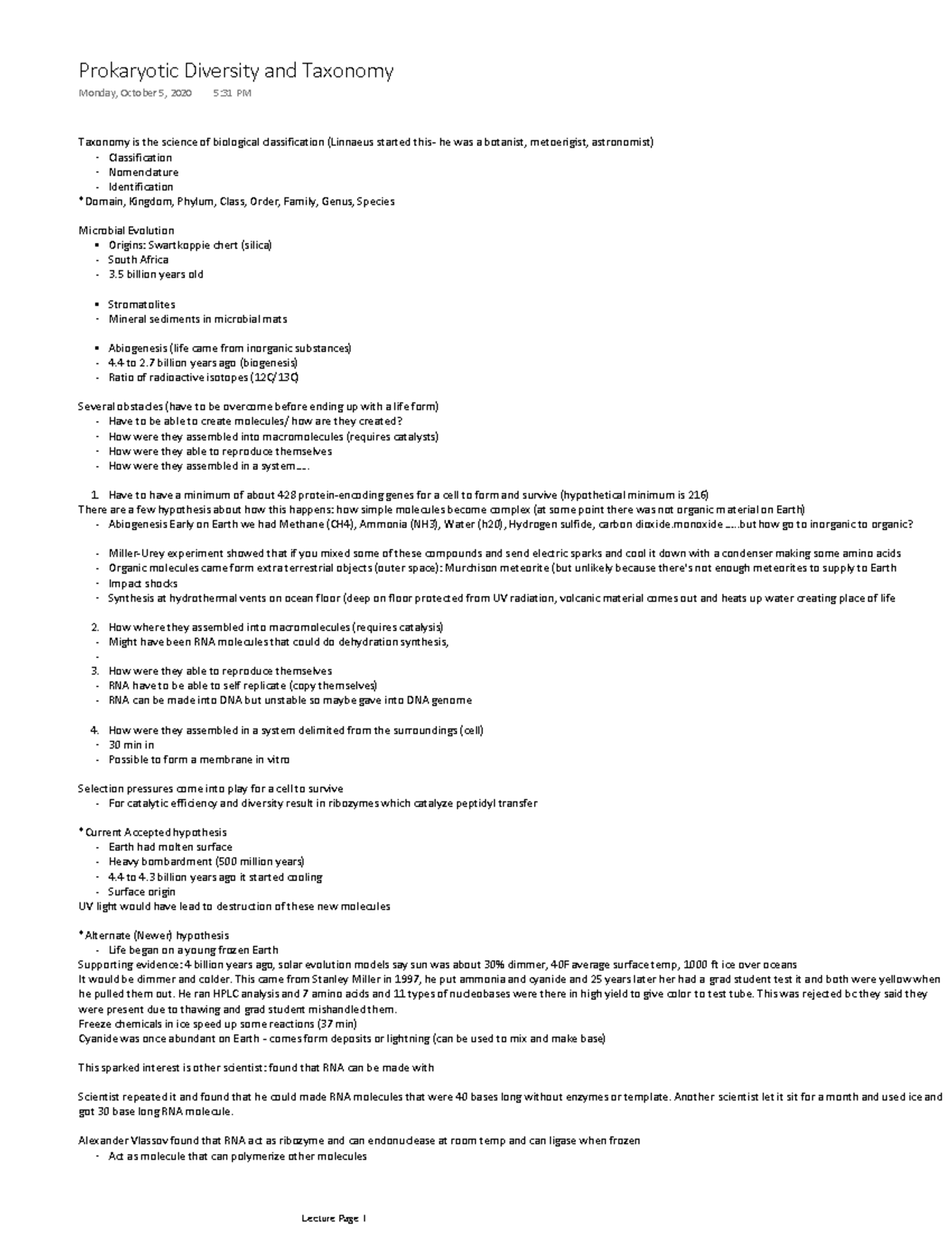 Prokaryotic Diversity and Taxonomy - Classification Nomenclature ...