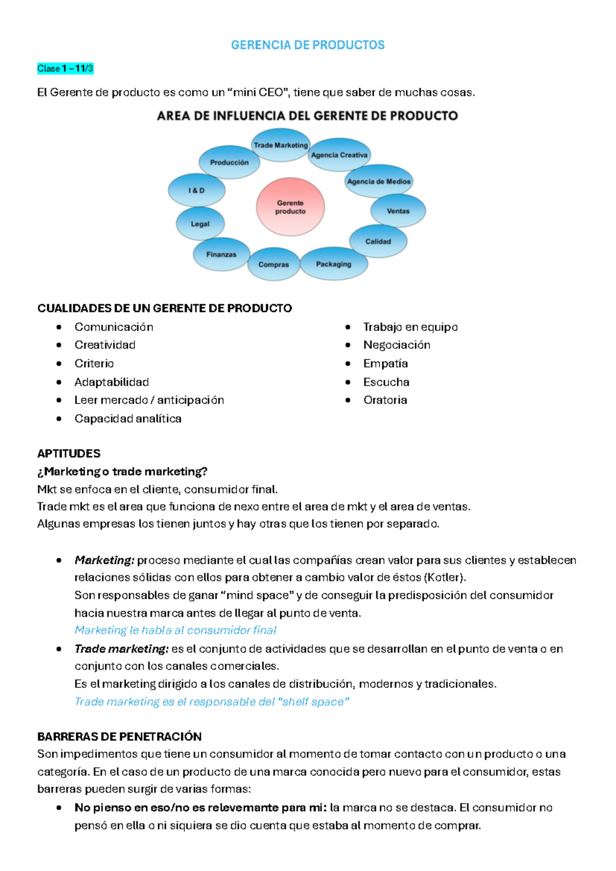Gerencia de Productos - Clase 1 – 11 / 3 El Gerente de producto es como ...