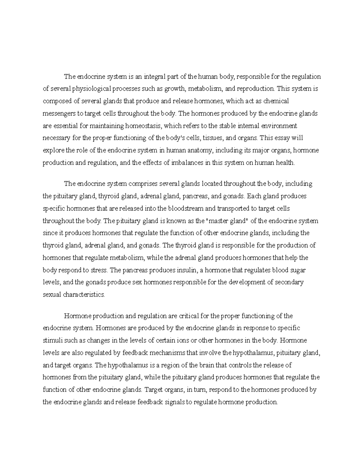 The Role of the Endocrine System in Human Anatomy - The endocrine ...