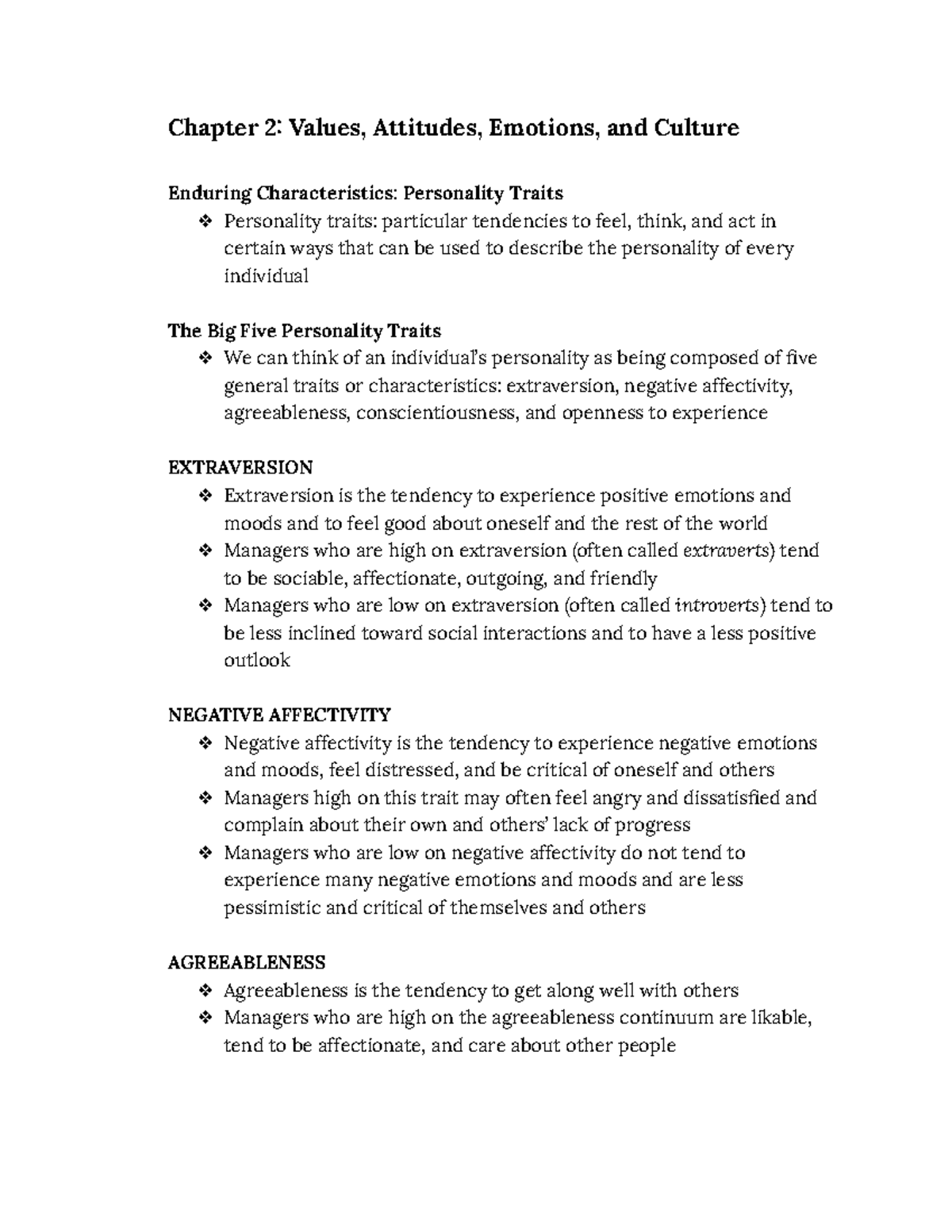 Chapter 2 Values, Attitudes, Emotions, and Culture - Deprecated API ...
