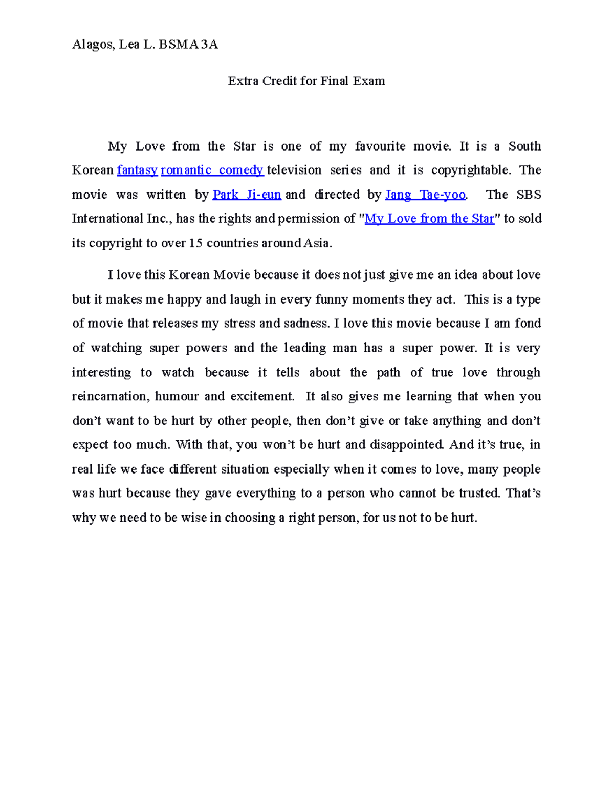 Activity for final exam- BSMA (3A) Alagos, Lea L. (Business Law 3 ...