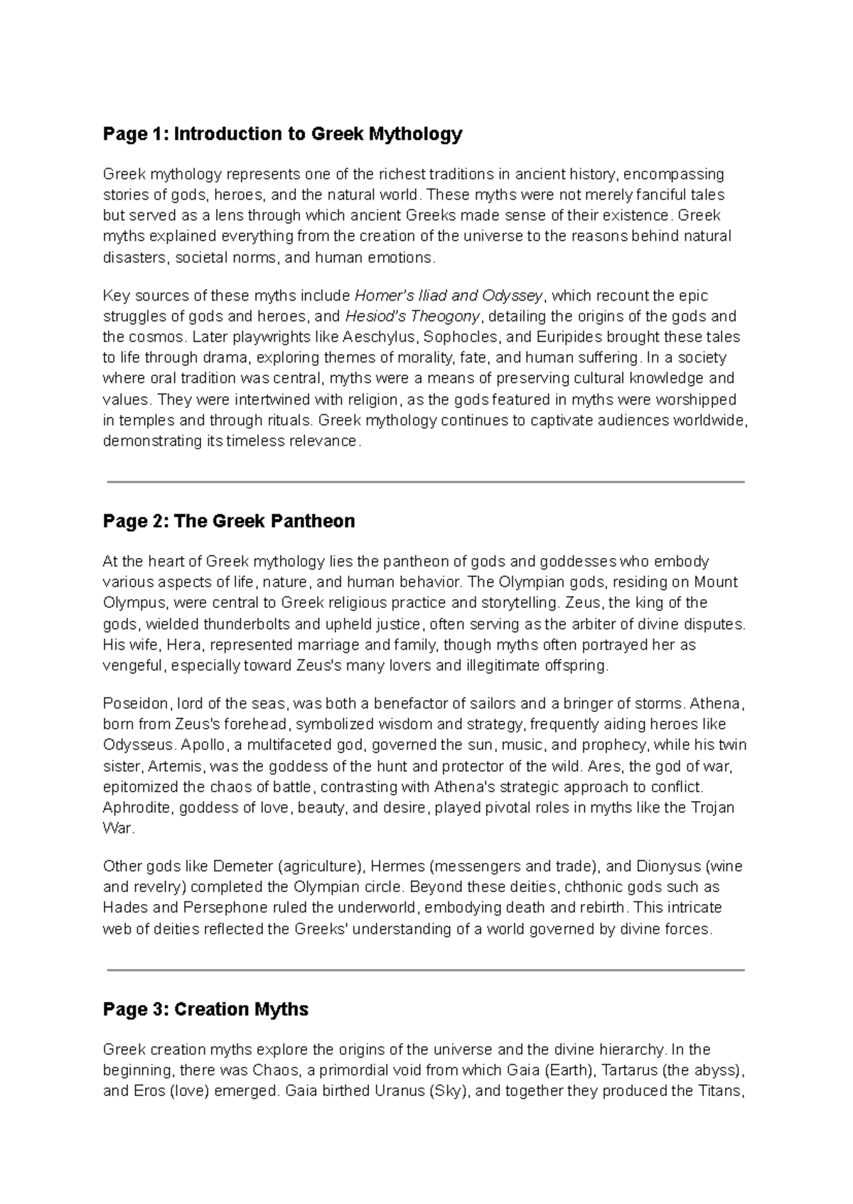 Greek - GARBAGE NOTES USED FOR FREE TRIAL - Page 1: Introduction to ...