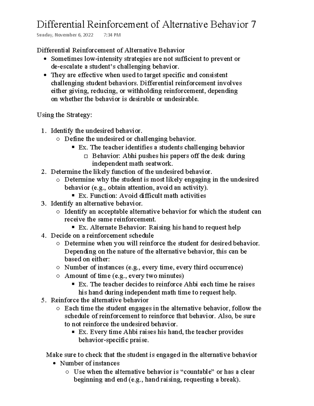 Opportunities to Respond 3 - Differential Reinforcement of Alternative ...