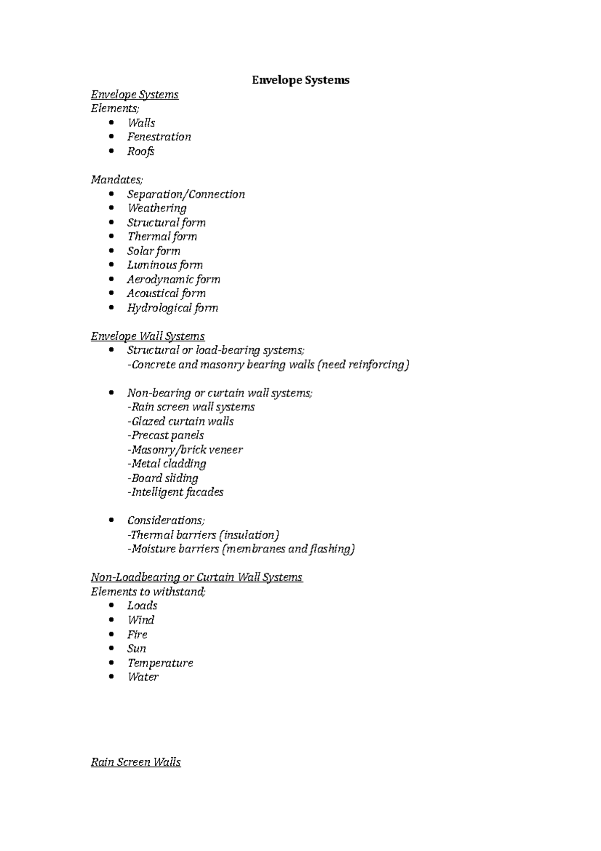 Lecture notes, lecture 8 - envelope systems - Envelope Systems Envelope ...