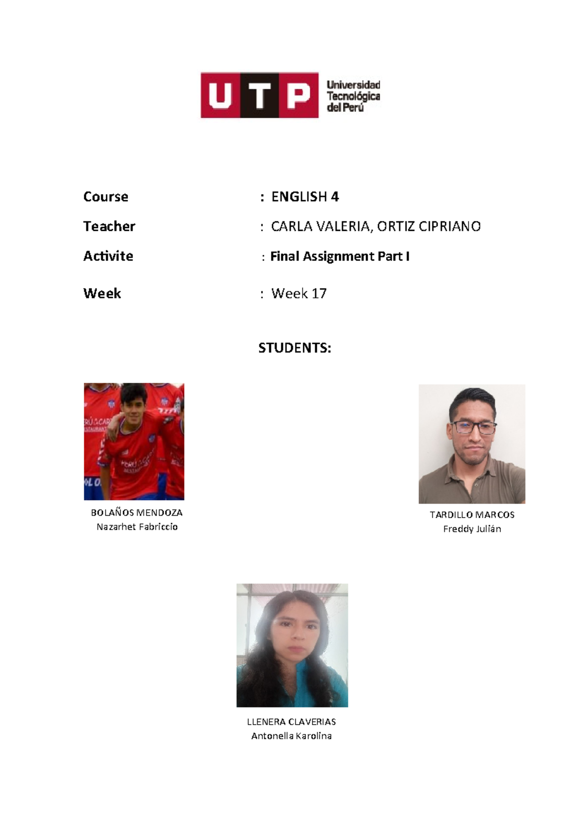 Final Assignment Part I - Ingles IV - Studocu