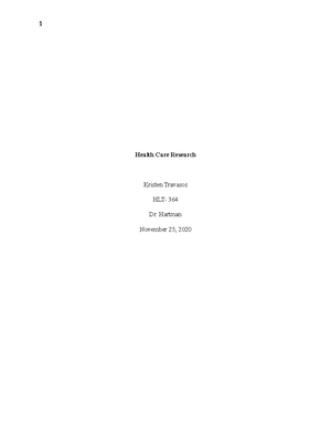 Benchmark Hlthcre Proposal - Benchmark - Health Care Research Proposal ...