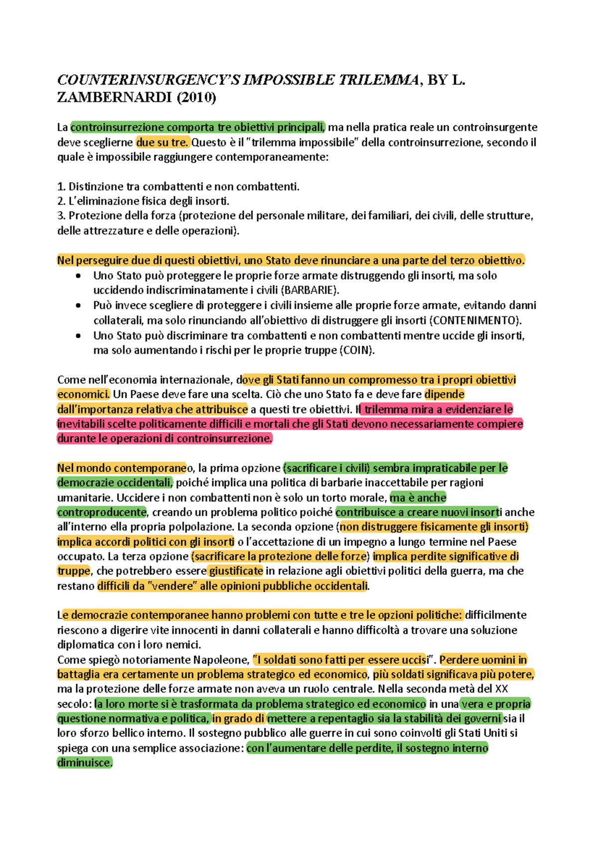 Counterinsurgency's Impossible Trilemma - COUNTERINSURGENCY’S ...