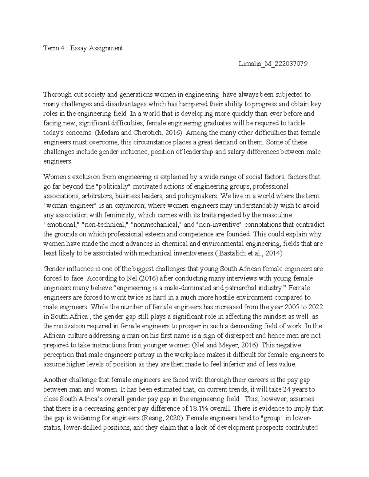 Limalia M (222037079) - communication assignment - Term 4 : Essay ...