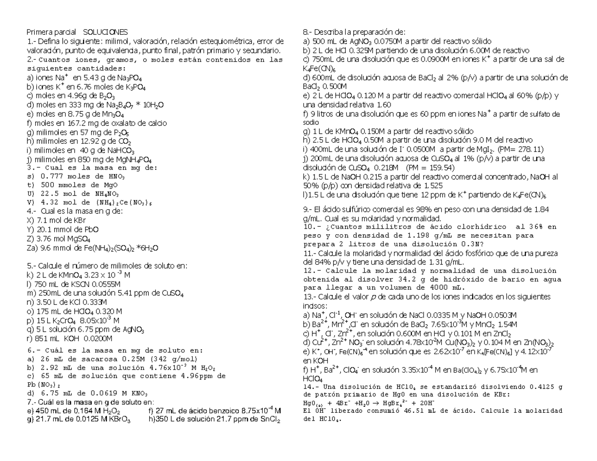 Problemario ibq2021 - Primera parcial SOLUCIONES 1.- Defina lo ...
