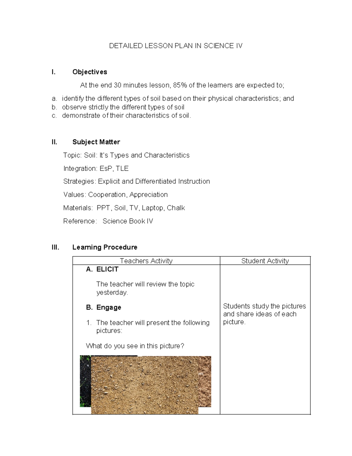 7 Es lesson plan - Nelly Man-agko - DETAILED LESSON PLAN IN SCIENCE IV ...