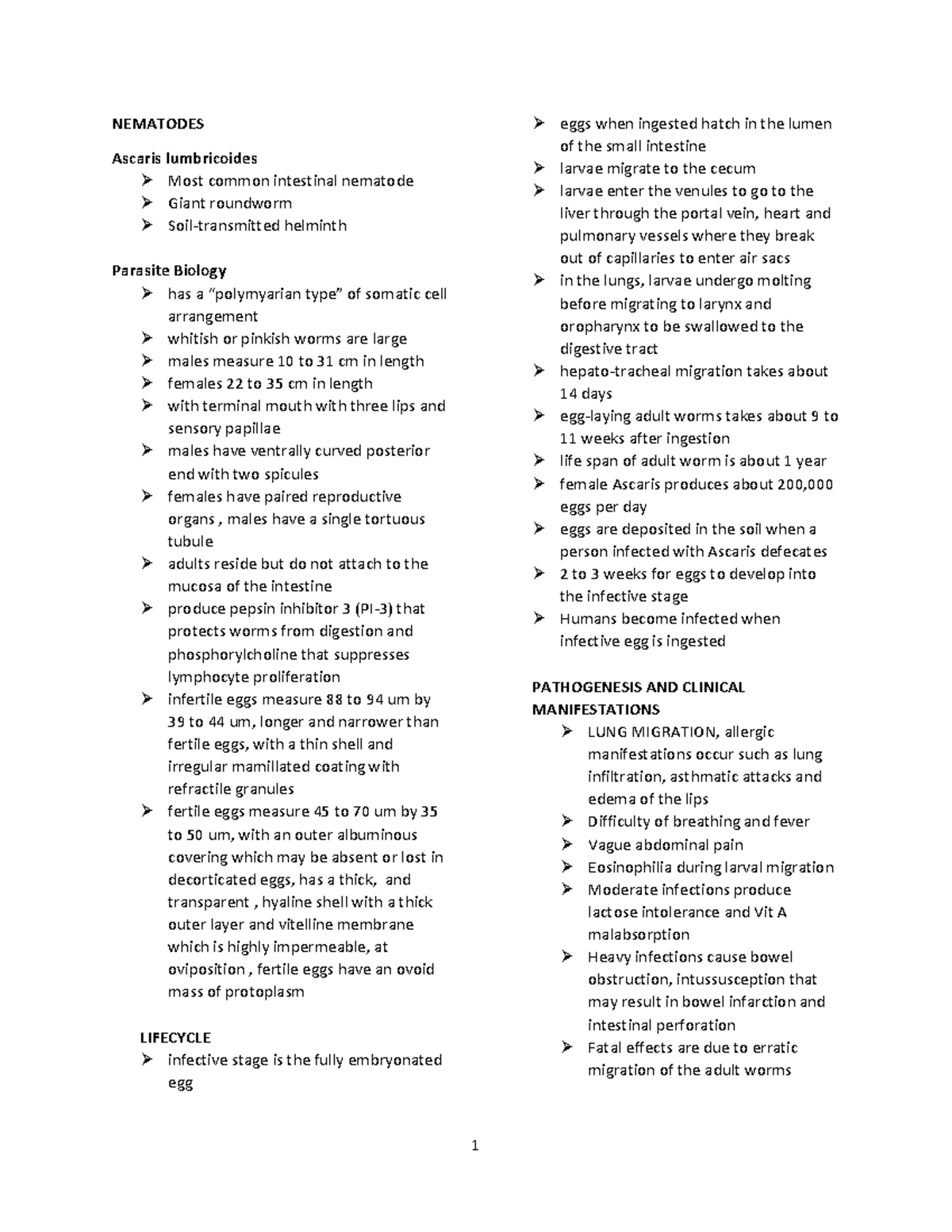 Nematodes - SUMMARY ABOUT PHYLUM NEMATODA - Warning: TT: undefined function: 32 Warning: TT ...