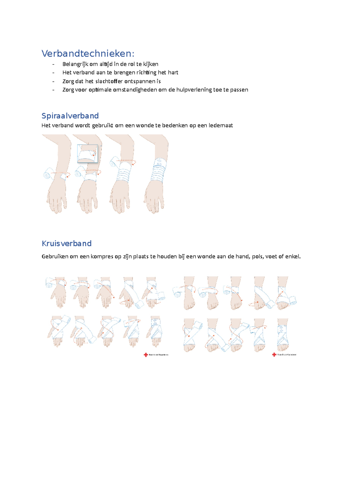 Verbandtechnieken - Verbandtechnieken: Belangrijk om altijd in de rol ...