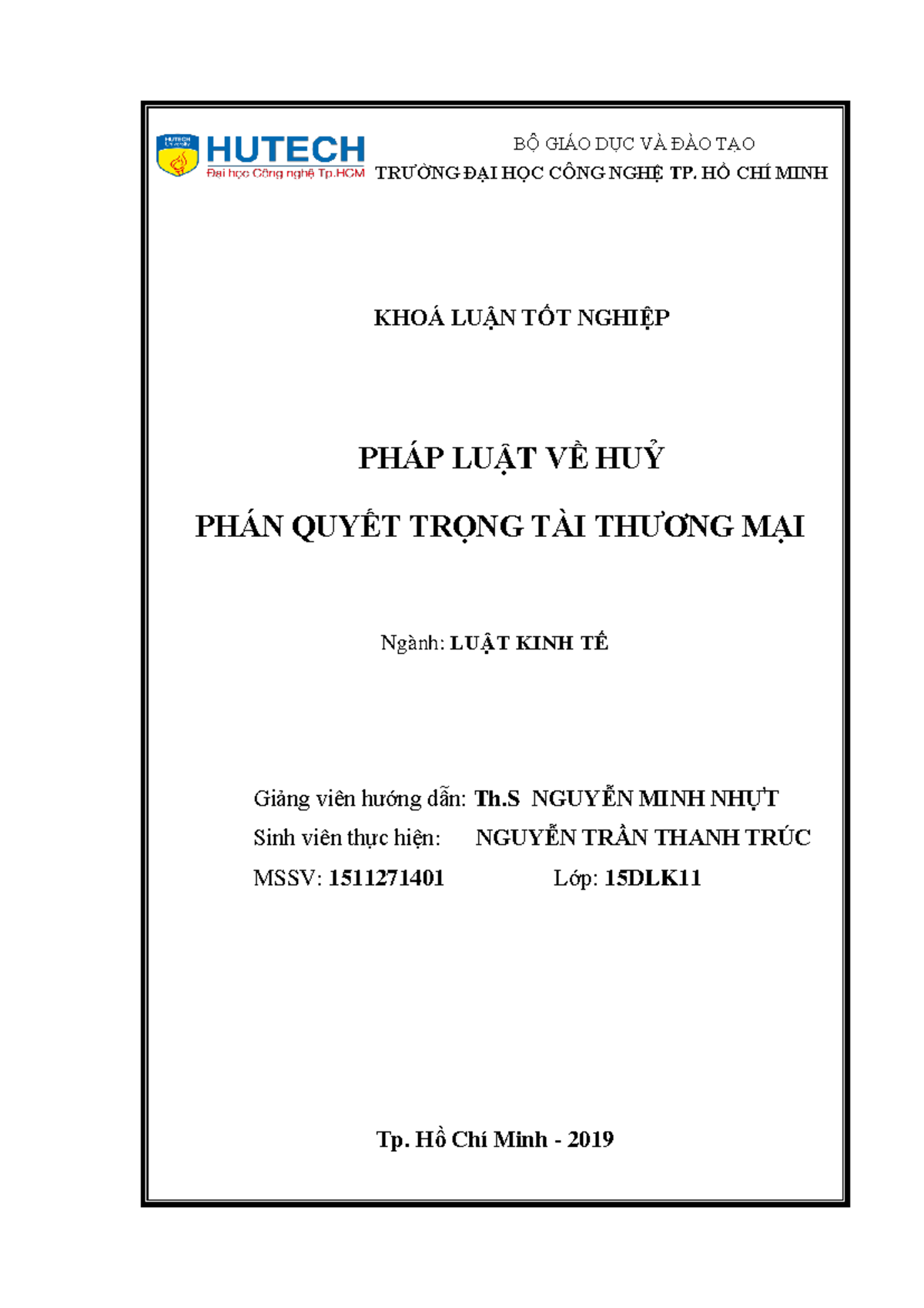 135758 - hhggghj - Bà GIÁO DĀC VÀ ĐÀO T¾O TR ̄àNG Đ¾I HàC CÔNG NGHâ TP. Hà CHÍ MINH KHOÁ LU¾N ...