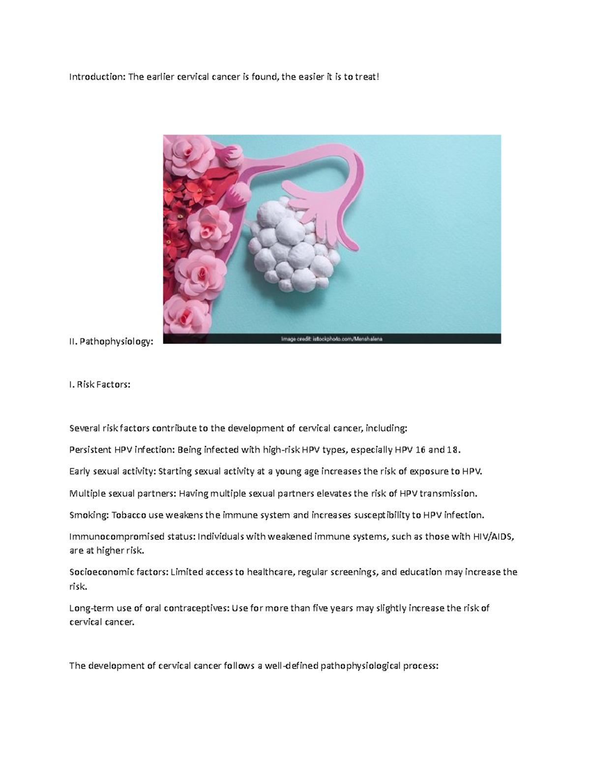 Maternity Cervical cancer project-JS - Introduction: The earlier ...