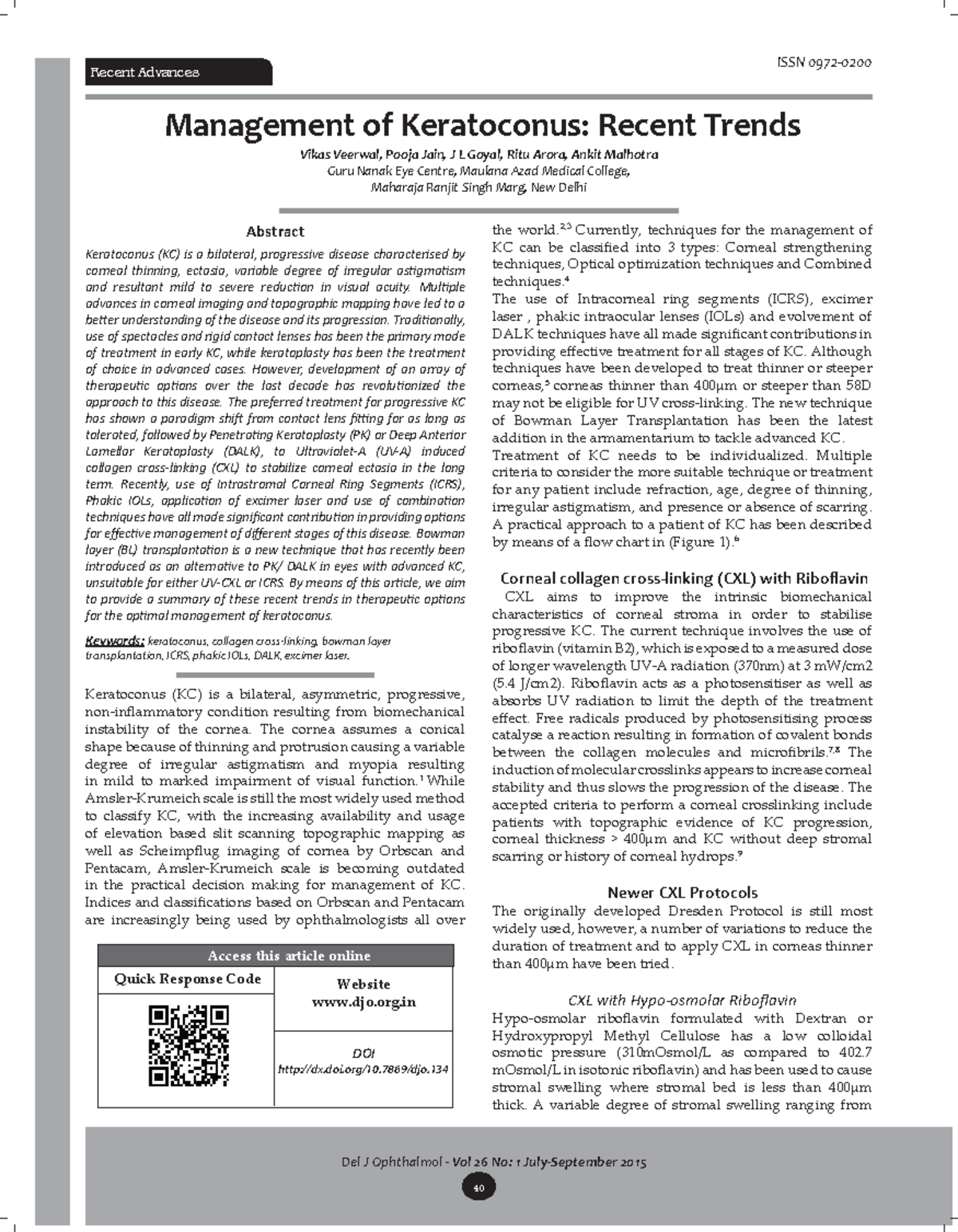 2372015 234526817 - Del J Ophthalmol - Vol 26 No: 1 July-September 2015 ...