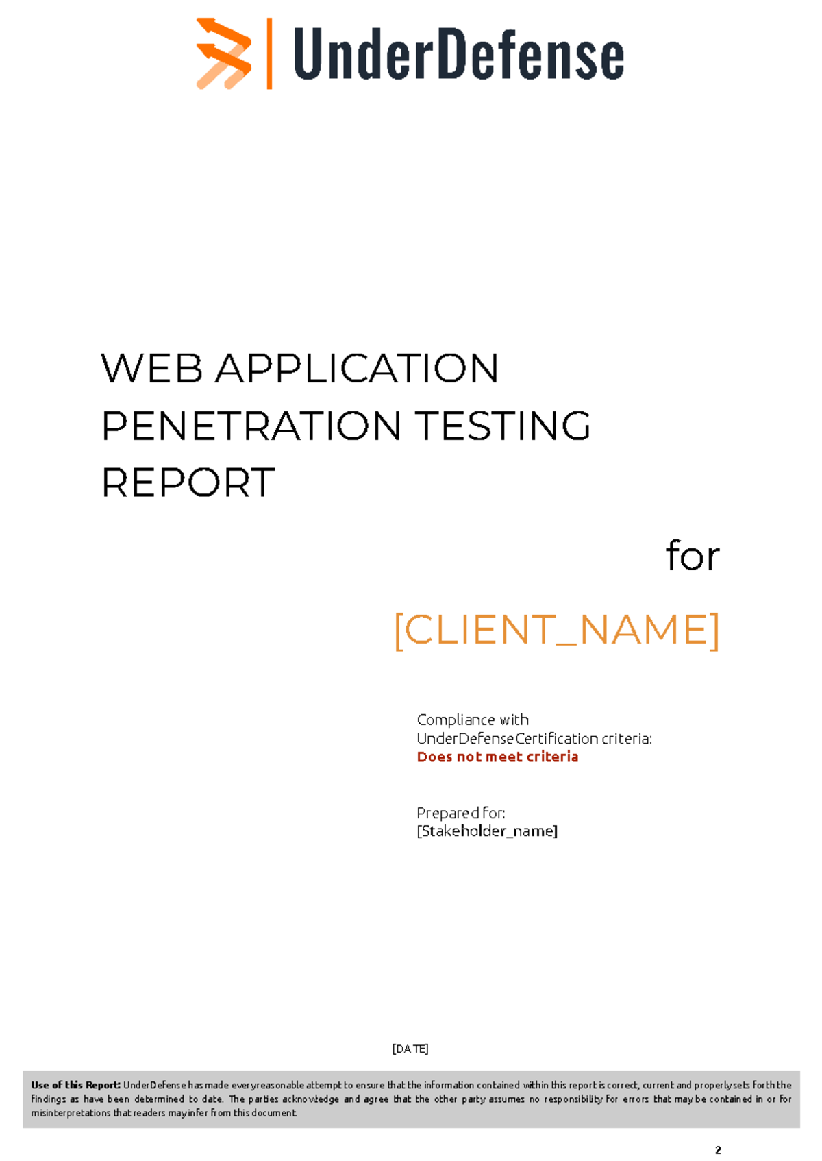 Under Defense - [Anonymized] Web App Penetration Testing Report - WEB ...
