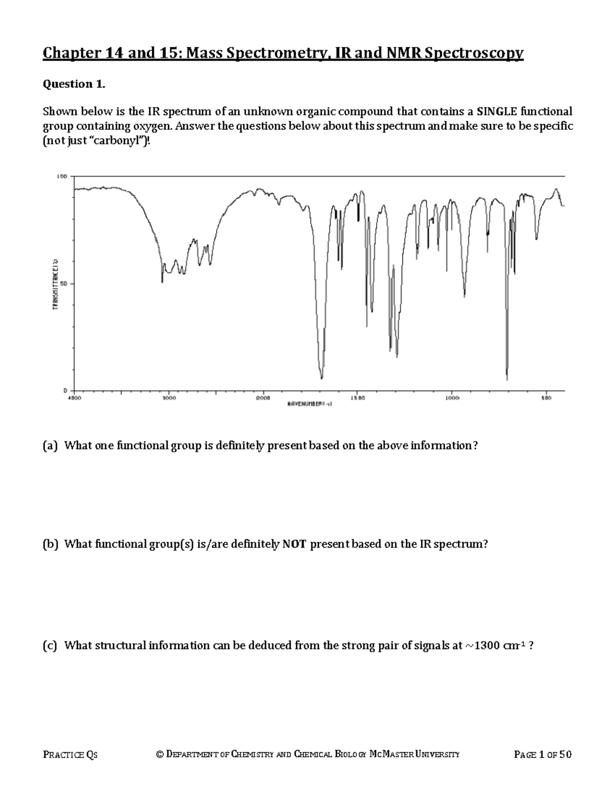 Chapter 14 and 15 QB2 - Chapter 14 and 15: Mass Spectrometry, IR and ...