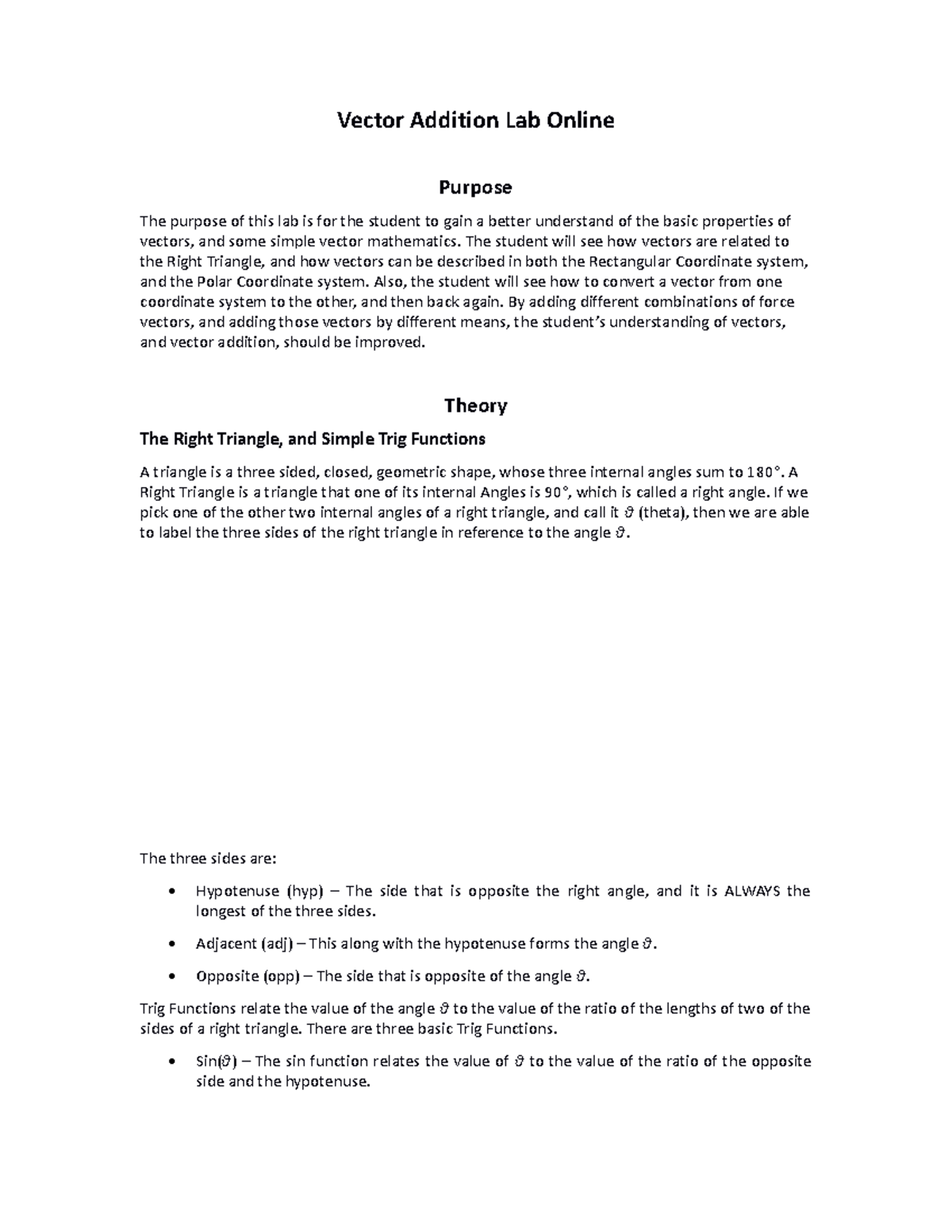COMP-Fall2023 Vector Addition Lab Online-2 - Vector Addition Lab Online Purpose The purpose of ...