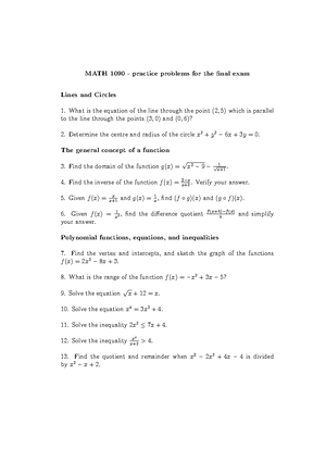 Assignment 6 Math 1090 - Professor: Tarun Sheel - Assignment- Fall 2019 ...