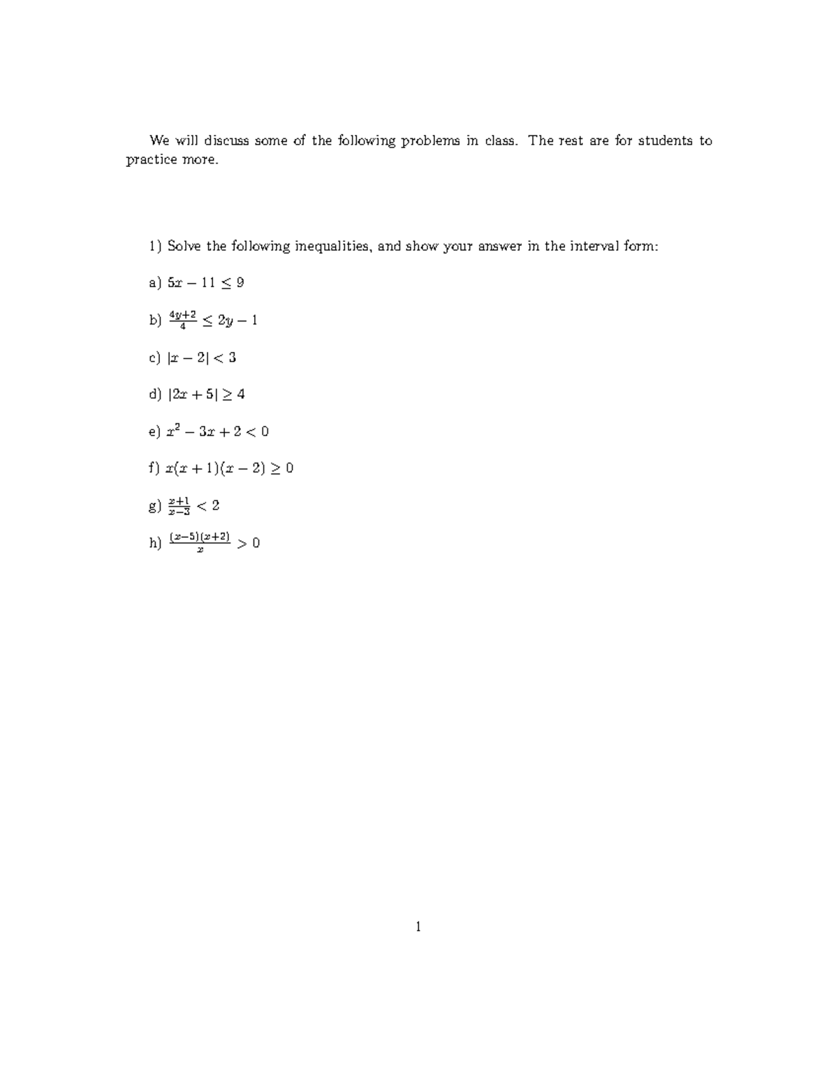 Week 1- Lecture 2 - WEEKLY PRACTICE - We will discuss some of the ...