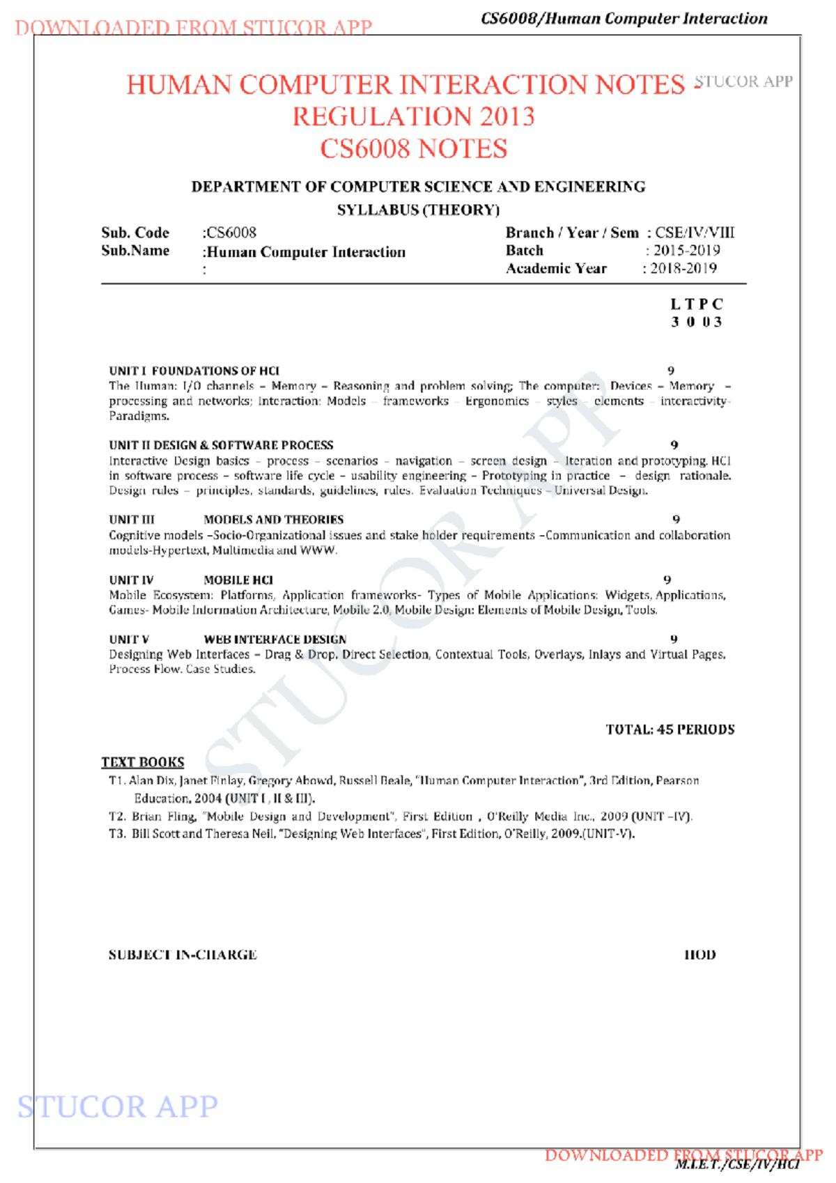 HCI notes - human computer interaction - DOWNLOADED FROM STUCOR APP ...