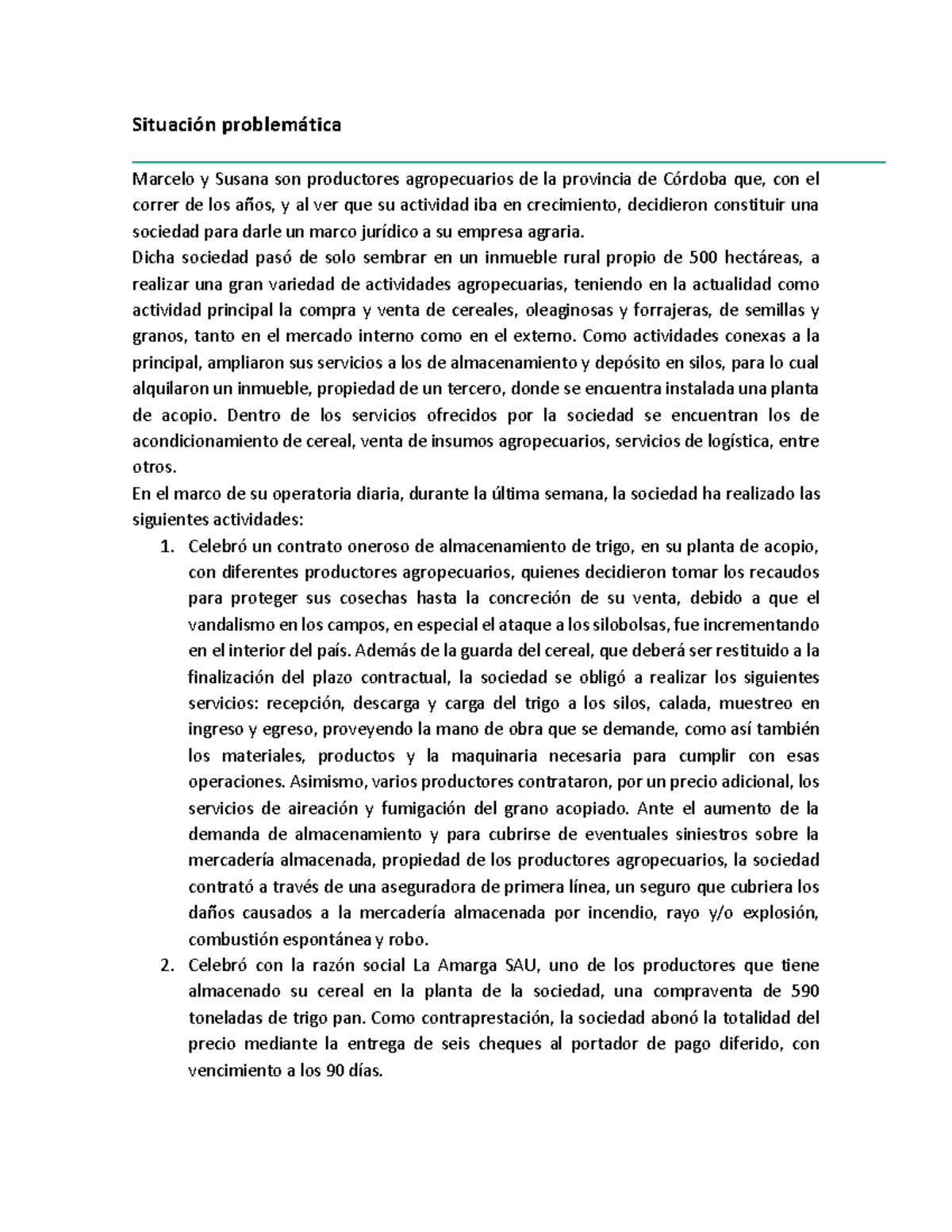 Situación problemática - Situación problemática Marcelo y Susana son ...