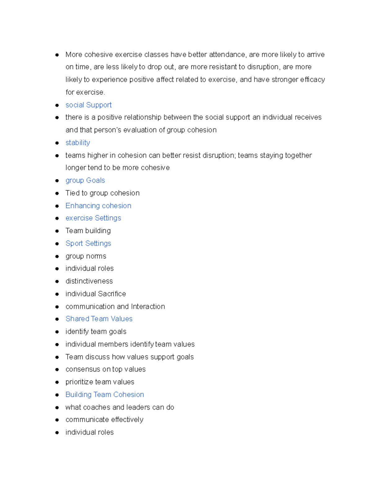 Untitled document - Group, team dynamics and cohesion - More cohesive ...
