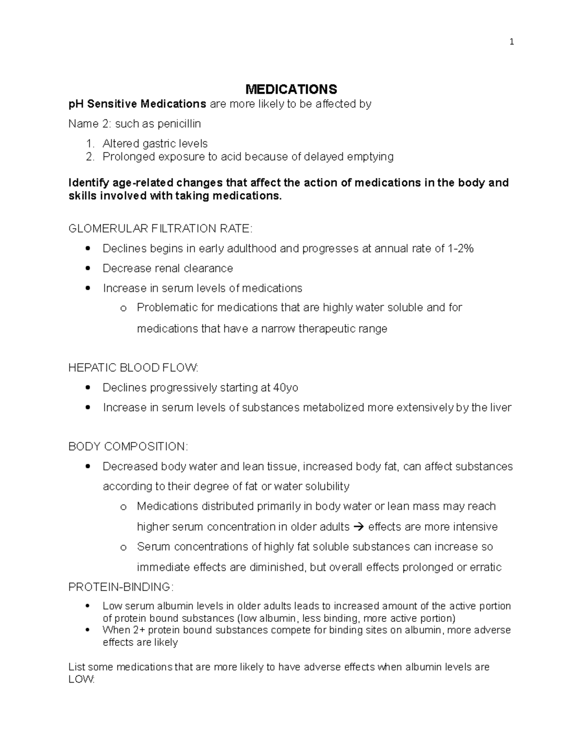 PREP for Success Medications - MEDICATIONS pH Sensitive Medications are ...