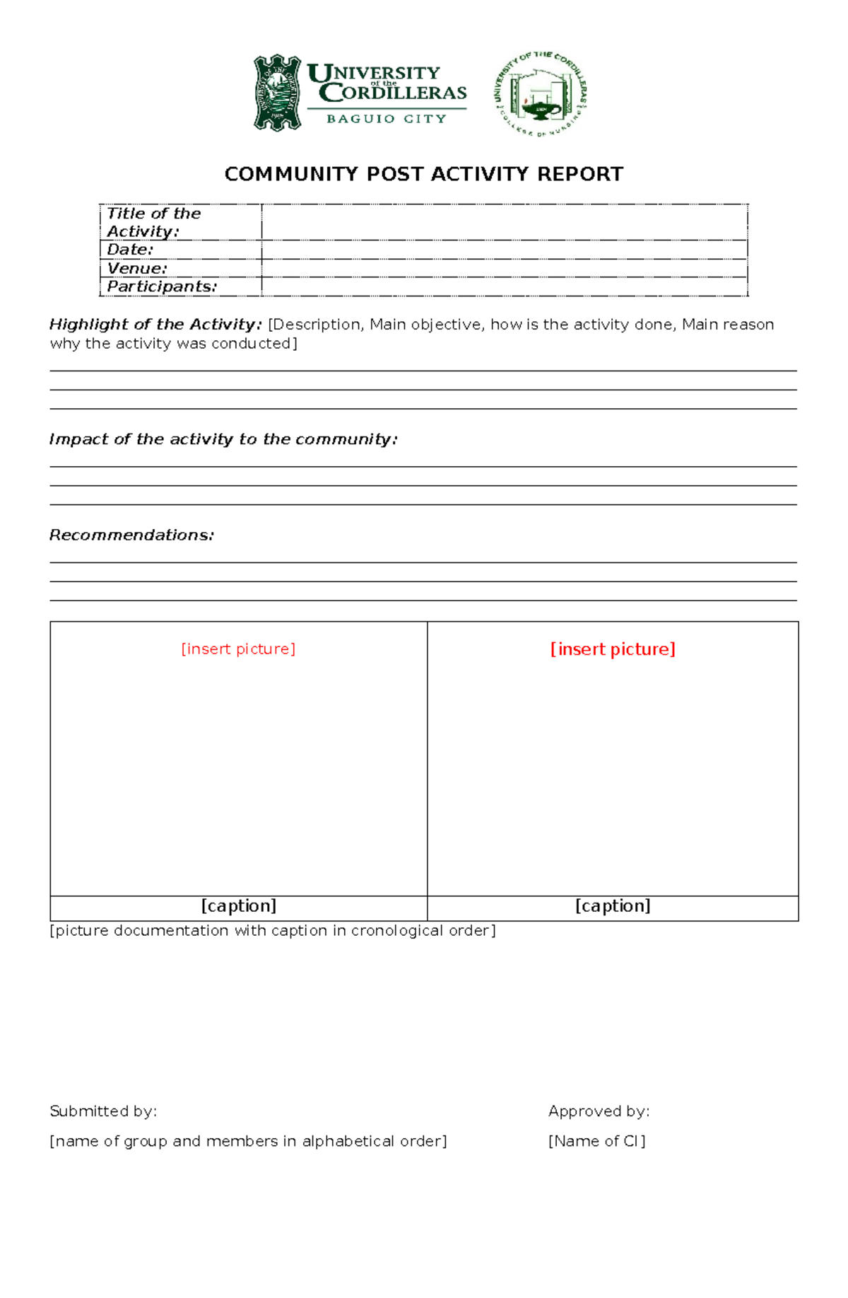 Post-Activity-Report - COMMUNITY POST ACTIVITY REPORT Title of the ...