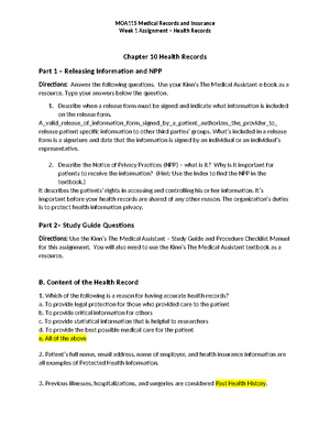 Week+6+Assignment+Worksheet - MOA115 Medical Records and Insurance Week ...