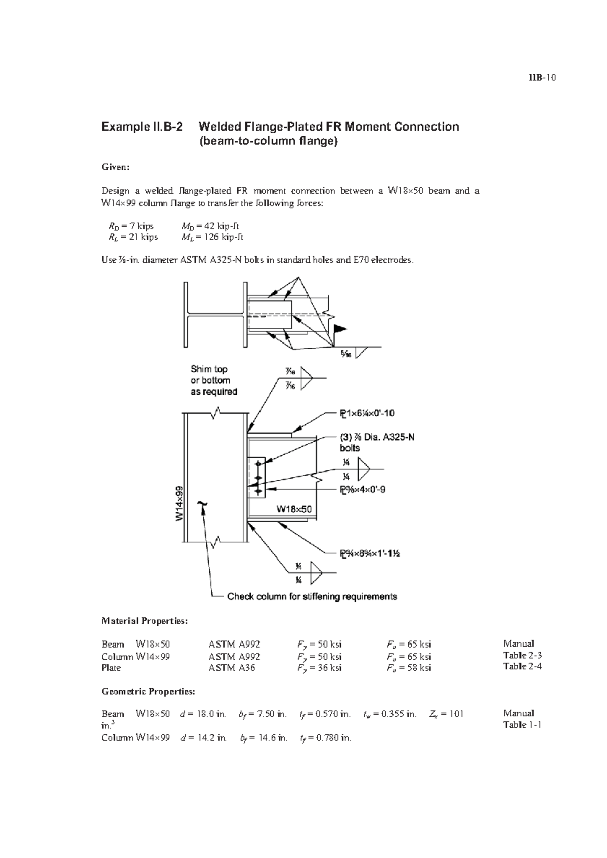 Welded plate MC - Example II-2 Welded Flange-Plated FR Moment ...