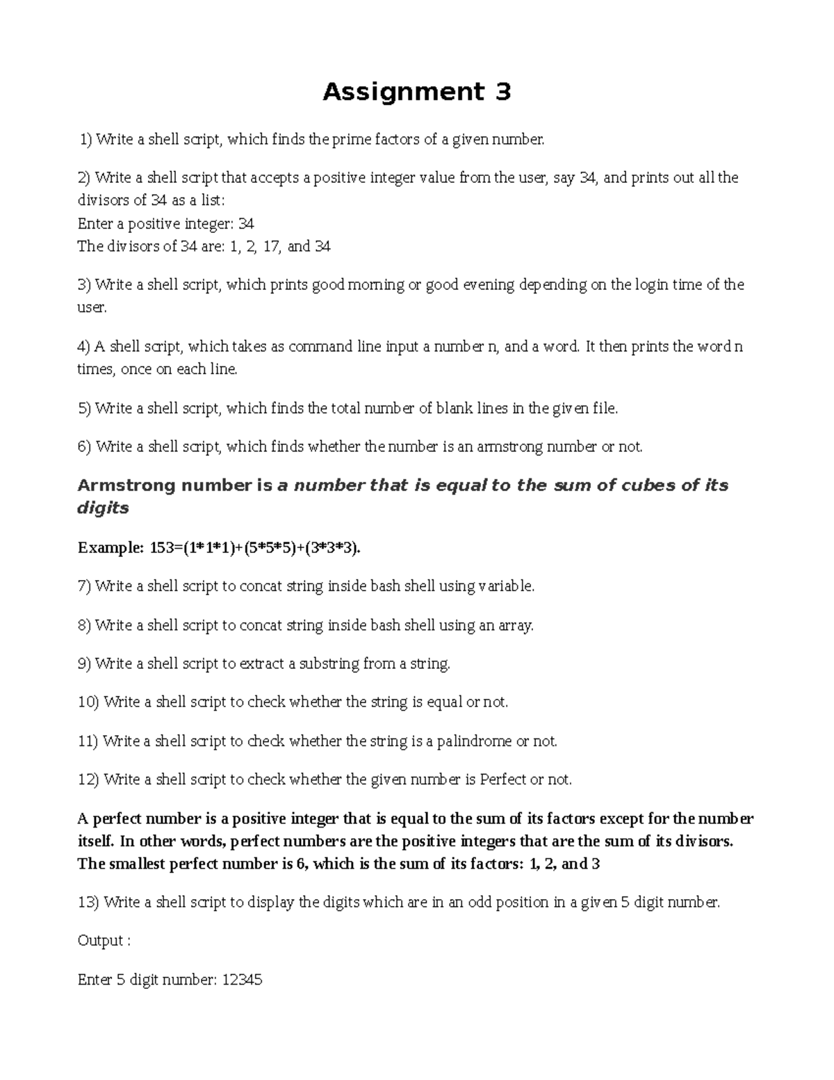Assignmnet-3 - assignment - Assignment 3 Write a shell script, which ...