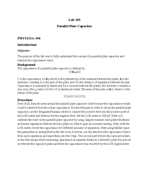 Lab 201 Report-2 - lab report - Physics Laboratory Report Lab Number and Title: Lab 201 ...