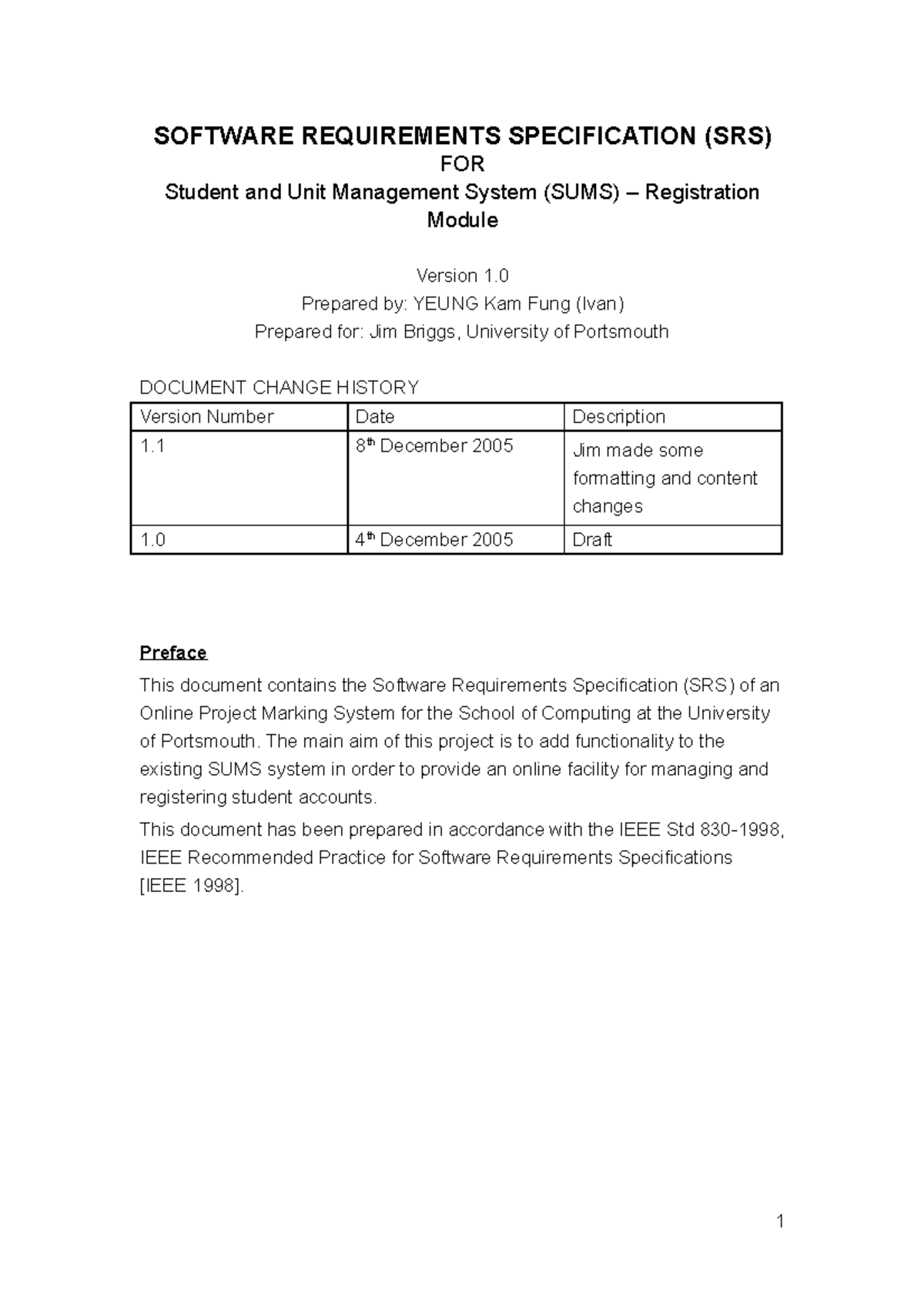 Software Requirements Specification SRS - SOFTWARE REQUIREMENTS SPECIFICATION (SRS) FOR Student ...