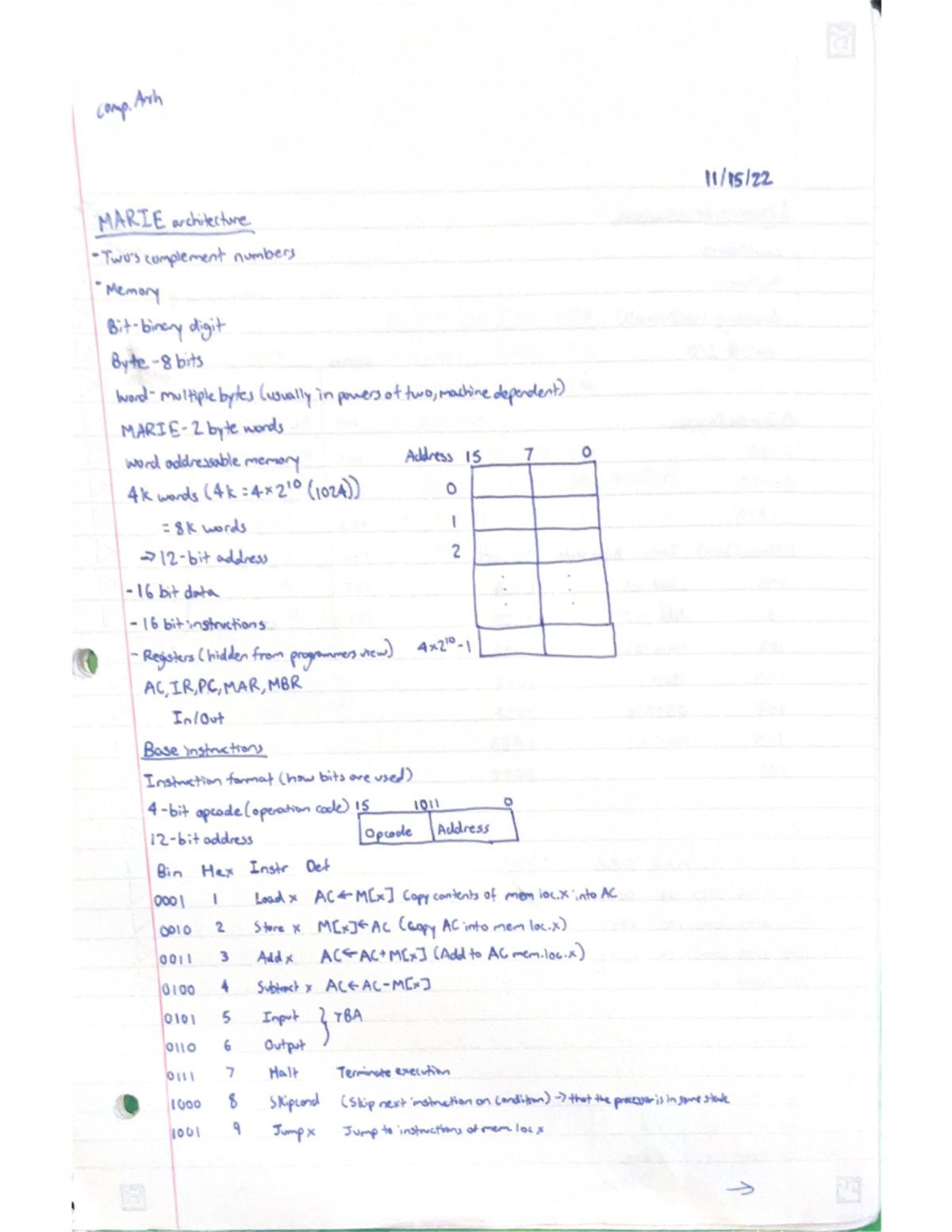 Marie Architecture lecture notes #2 - CMnygp Aih |/1s MARIE achileehire ...