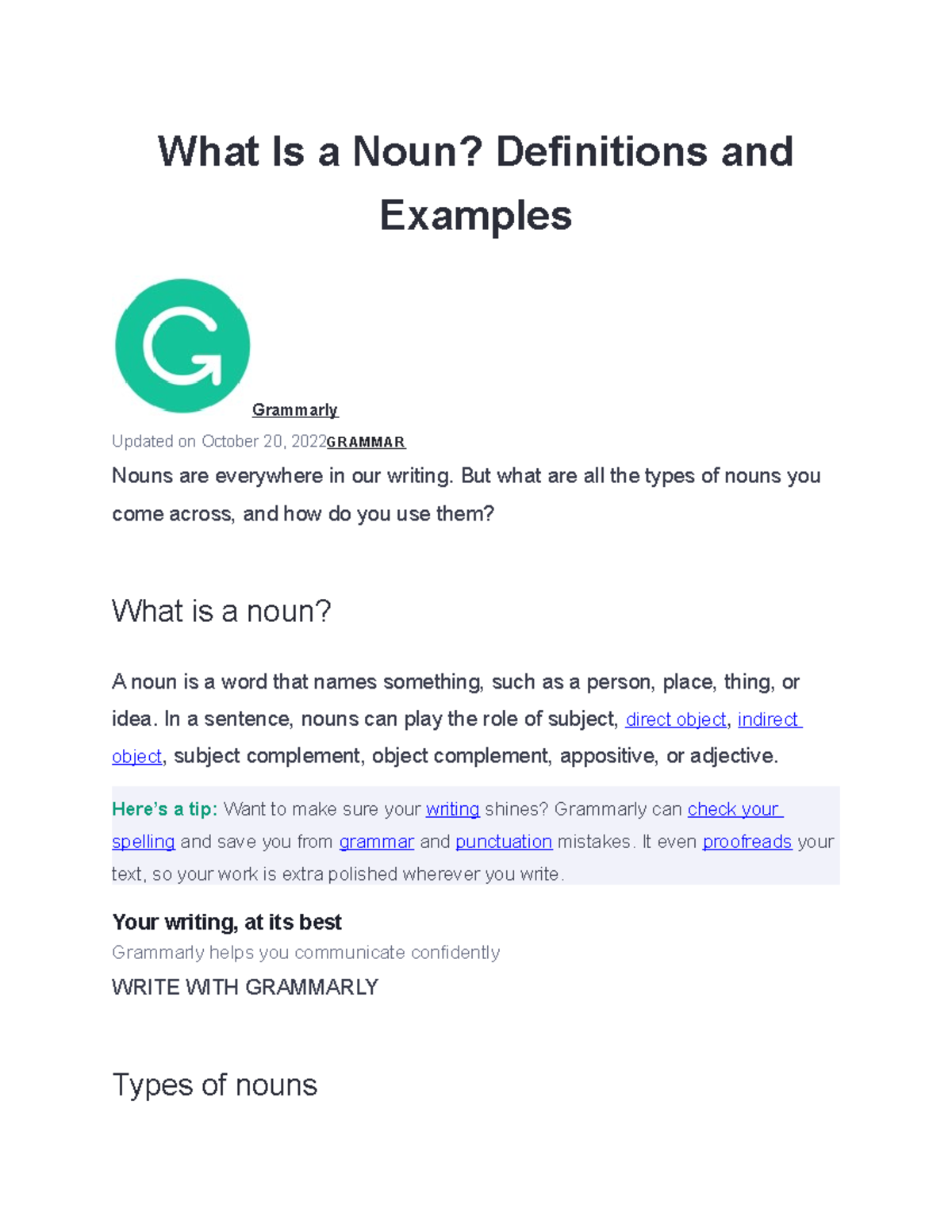 Engnounstud - Detailed noun examples, definitions, meaning, etc. Taken ...