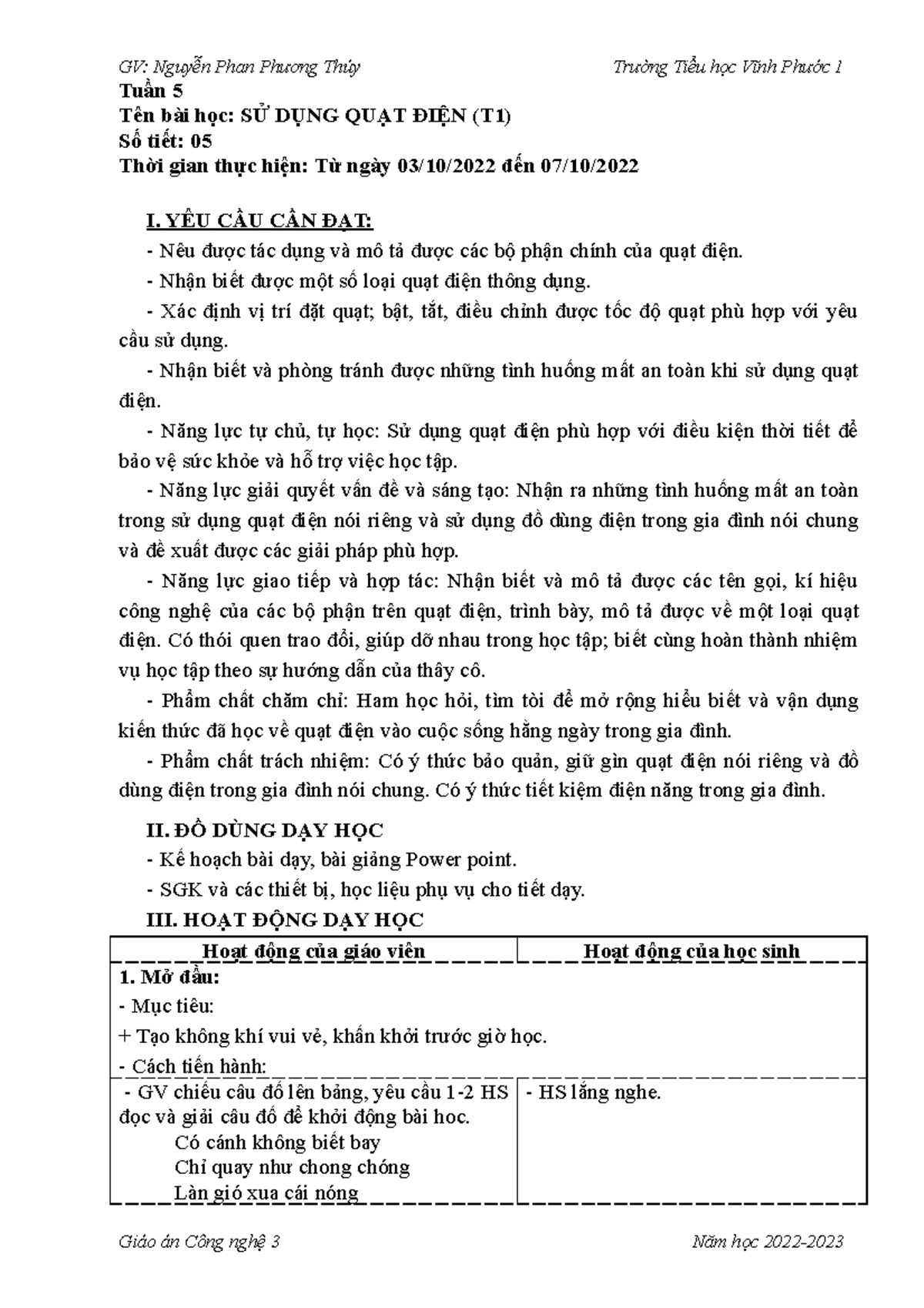 GA CN 3 T5-T8 - SDFHEWFWIWCNDSGHREBFDJ - Tuần 5 Tên bài học: SỬ DỤNG ...