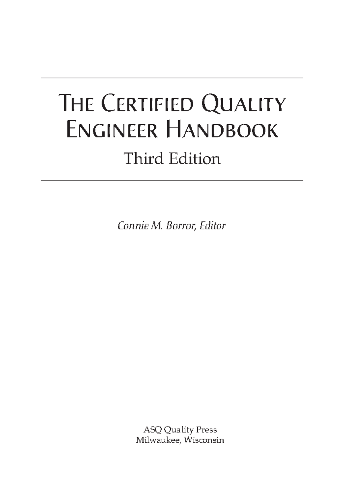 Quality Control Tools - ASQ Quality Press Milwaukee, Wisconsin The ...
