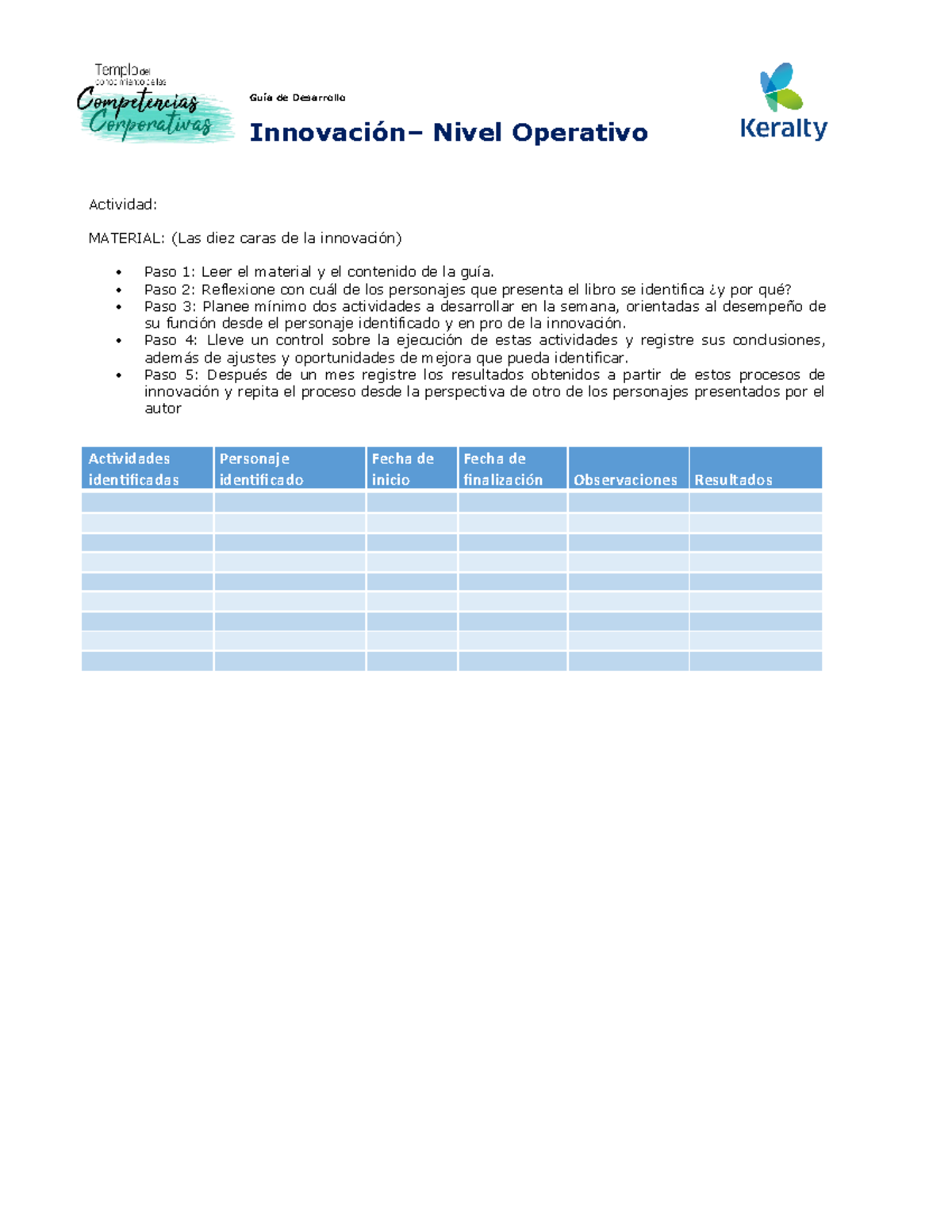 Guia de Desarrollo Innovacion - Nivel Operativo - Guía de Desarrollo ...