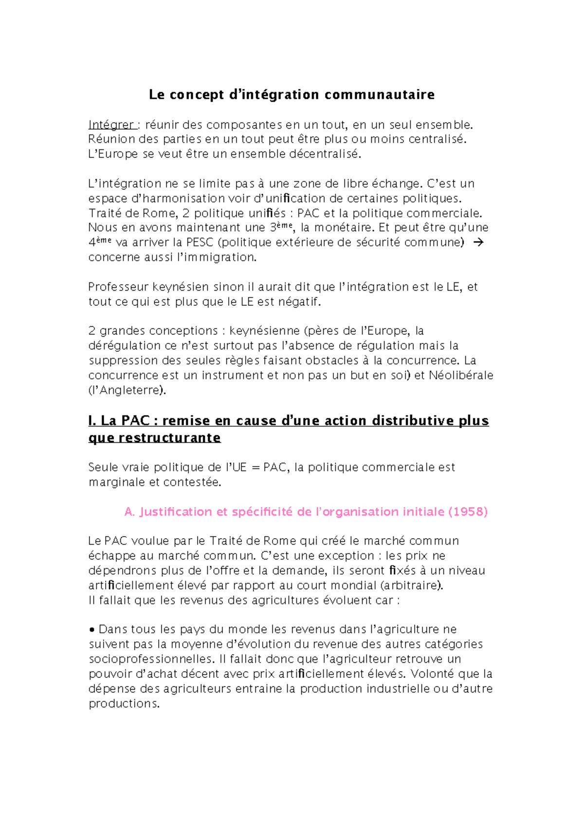 Conférence - Seminare - Intégration Economique - Le concept d ...