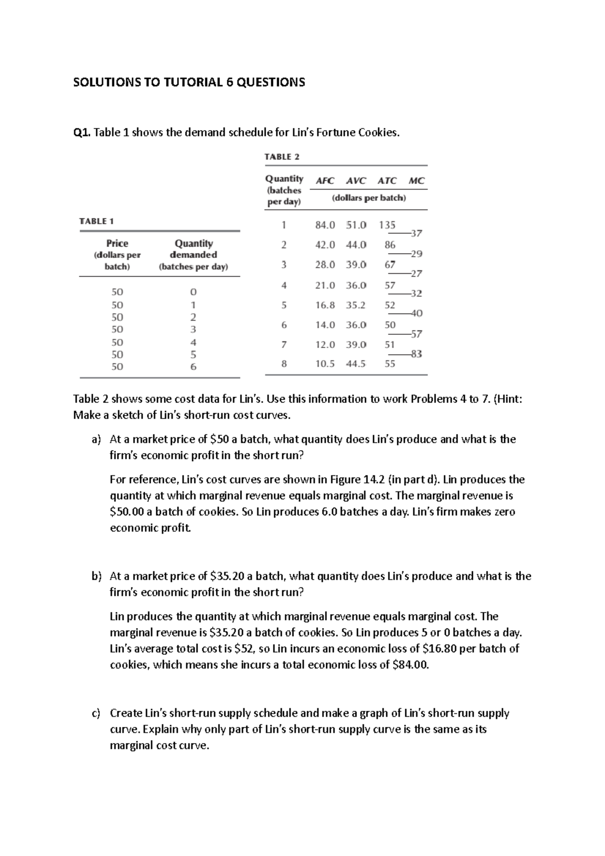Tutorial 6 Questions Solutions SOLUTIONS TO TUTORIAL 6 QUESTIONS Q1 tutorial-6-questions-solutions-solutions-to-tutorial-6-questions-q1