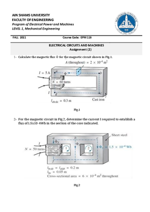 Electromagnetic circuits - Electrical and electronic circuits - Studocu